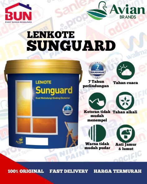 Cat Tembok Exterior Avian Lenkote Sunguard 2,5 LITER | Lazada Indonesia