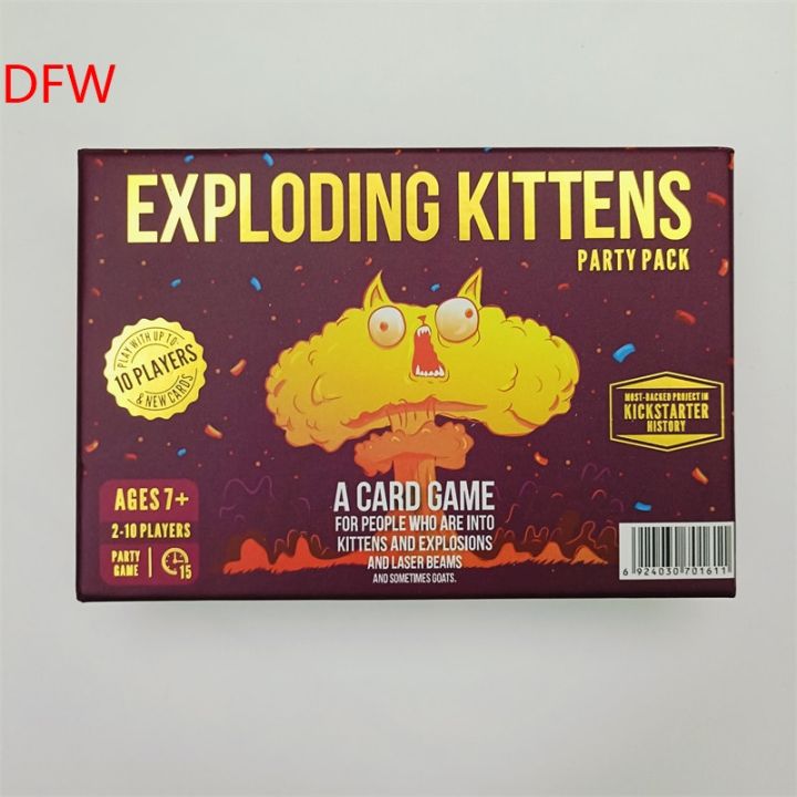【DFW】® English Version Explodin Kittens Explosion Cat Funny Party Game ...