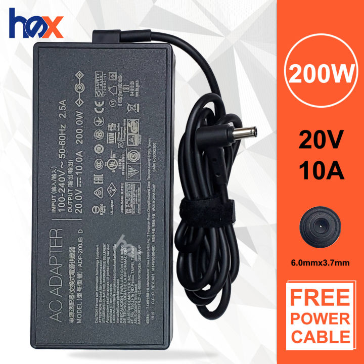 200W 6.0x3.7mm Laptop Charger Adapter For ASUS ROG Zephyrus G15 GA503 ...