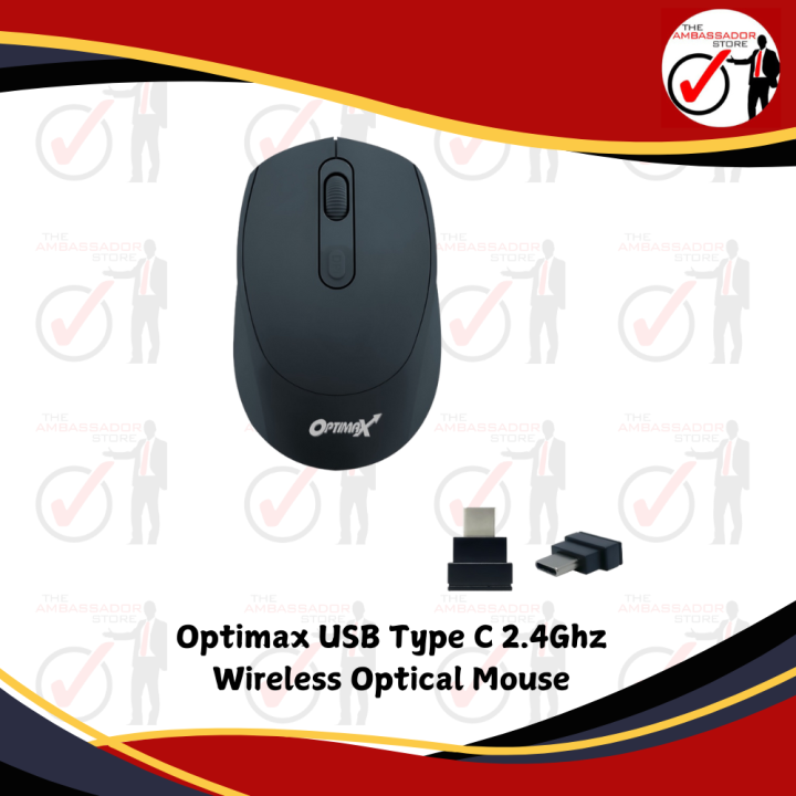 Optimax USB Type C 2.4Ghz Wireless Optical Mouse for Laptop PCs | Lazada PH