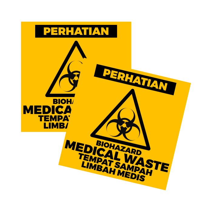 Stiker Label Penanda Sampah Limbah Medis Stiker Medical Waste Warna ...