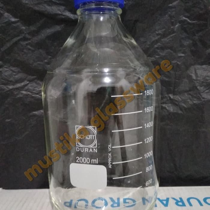 Laboratory Bottle/Botol laboratorium Cap. 2000 ml, Glass Clear, DURAN ...