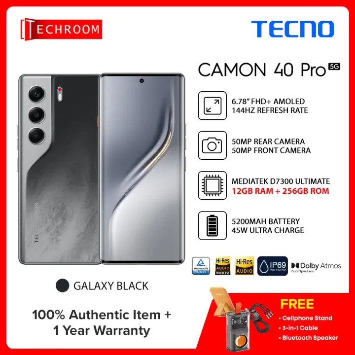 TECNO CAMON 40 PRO 5G | 8GB / 12GB RAM + 256GB ROM | Mediatek Dimensity 7300 | Android 15 HIOS ...