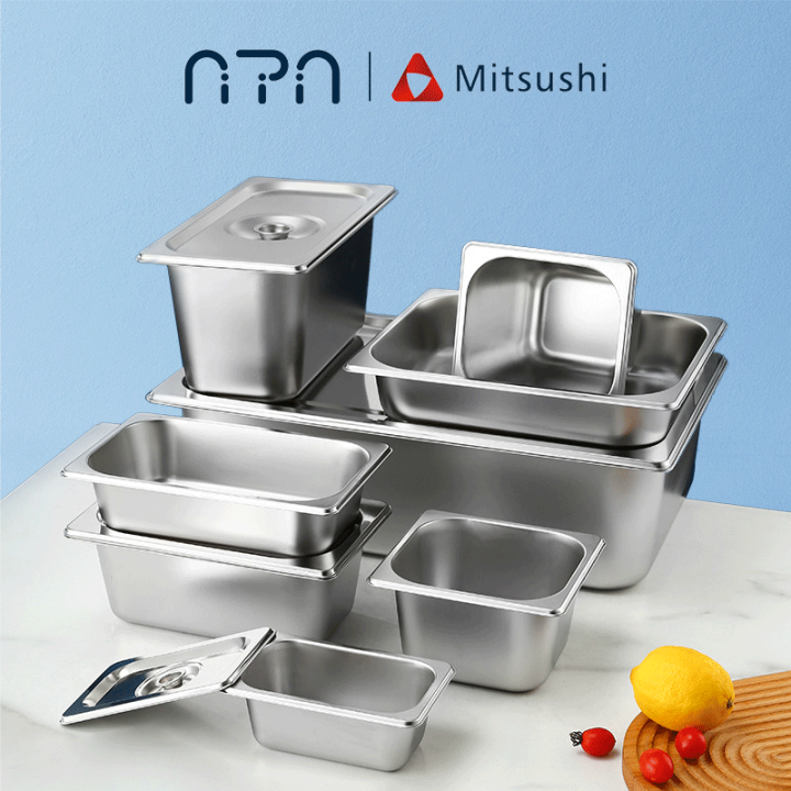 Full Set Stainless Steel Gastronorm Pan With Lid Cover Steam Table Food ...