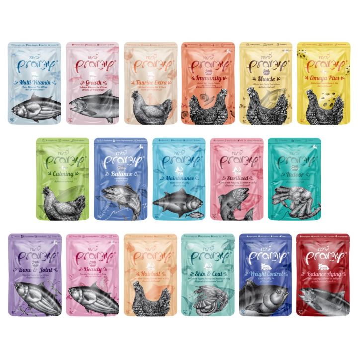 Pramy พรามี่ อาหารเปียกสำหรับแมว ลูกแมว แมวโต แมวสูงอายุ ผลิตจากปลา ...