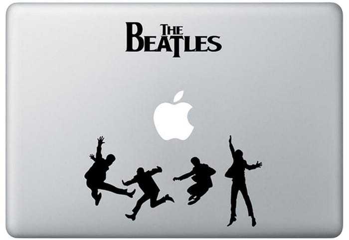 Stiker The Beatles Silhouette Jumping - Laptop Decal Macbook Sticker ...