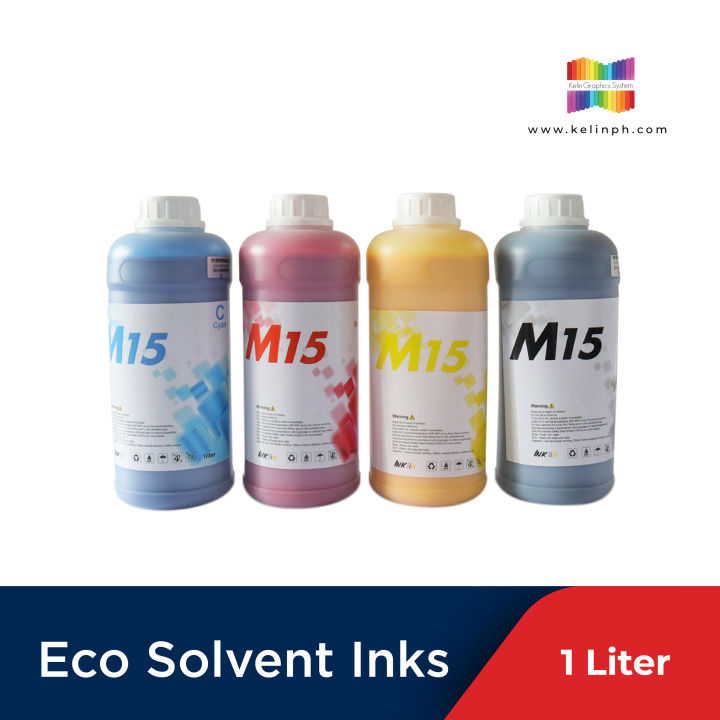 KGS M15 Eco Solvent Ink 1 Liter 4 Colors CMYK for Inkjet Printer DX5 ...