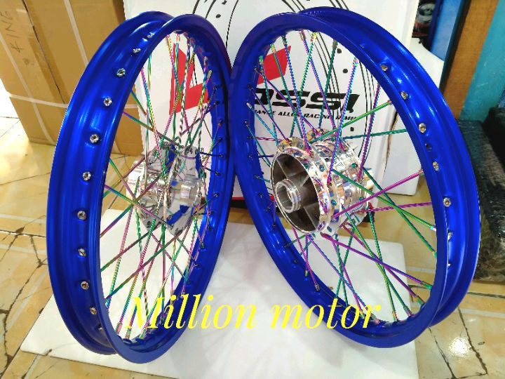 Rossi Original SNI velg jari2 ring 17 paket Uk depan 140x17 - Uk ...