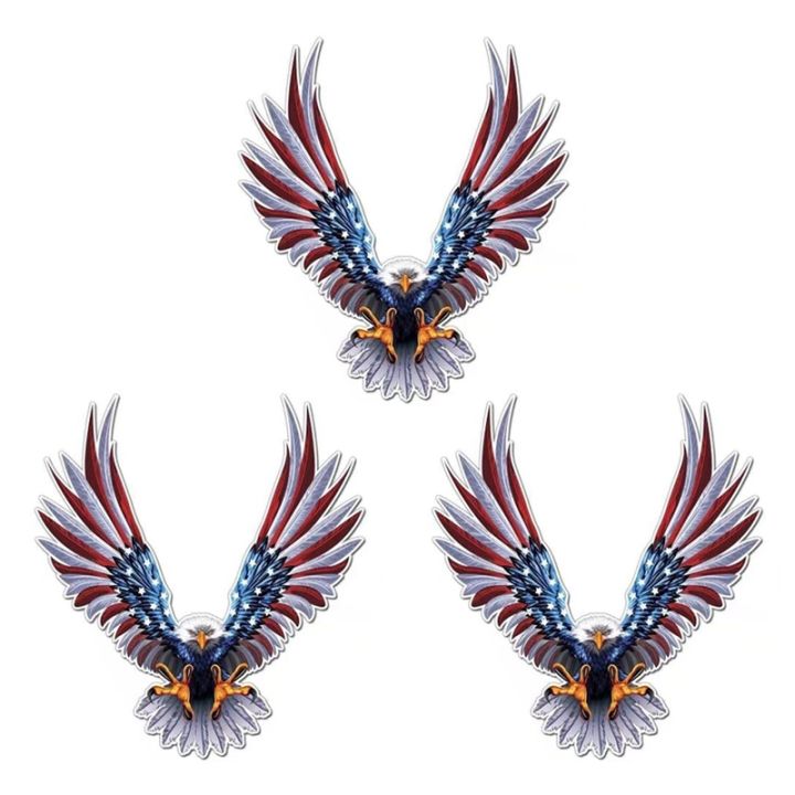 Car Decal Flying Hawk Auto Truck USA Eagle PET Flag Sticker Hood Decals ...