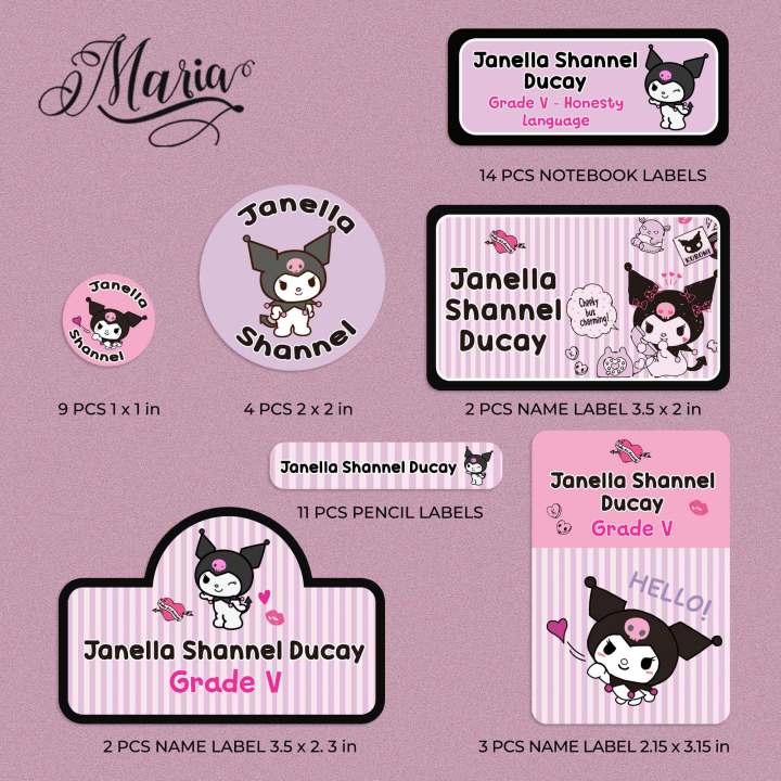 Name Stickers for School, Subject Labels, Customized Stickers for ...