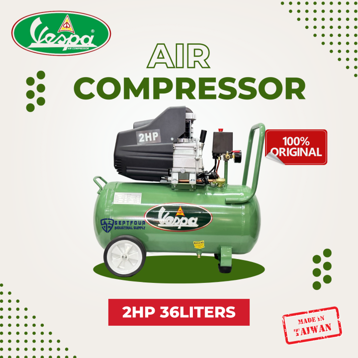 "NEW" Vespa 2HP 36L 100Psi Direct Couple Air Compressor (100% Original ...