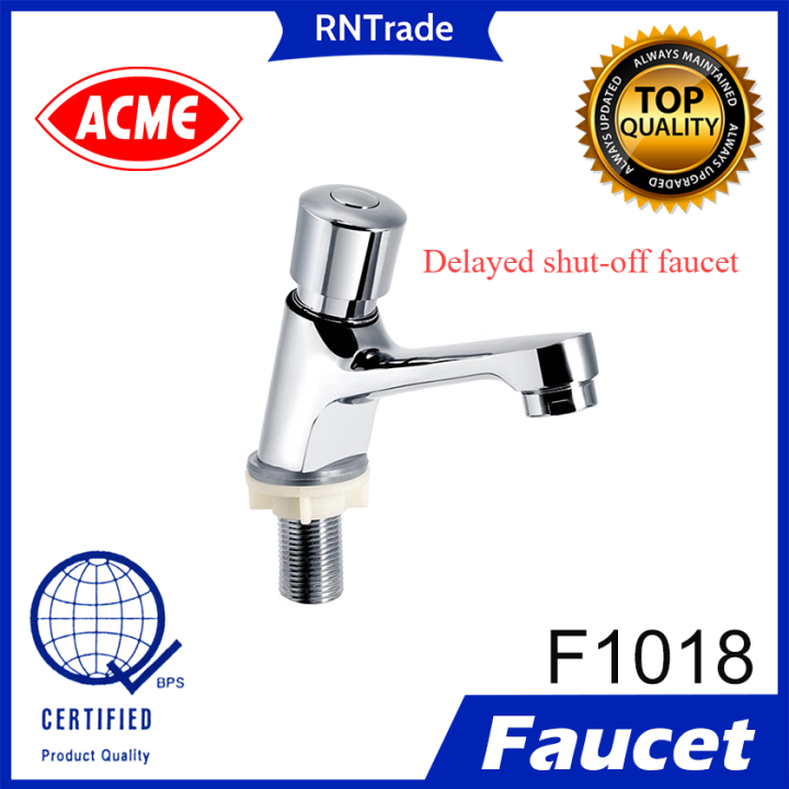 Stainless Steel Lavatory Faucets Push Button Delayed shut-off faucet ...