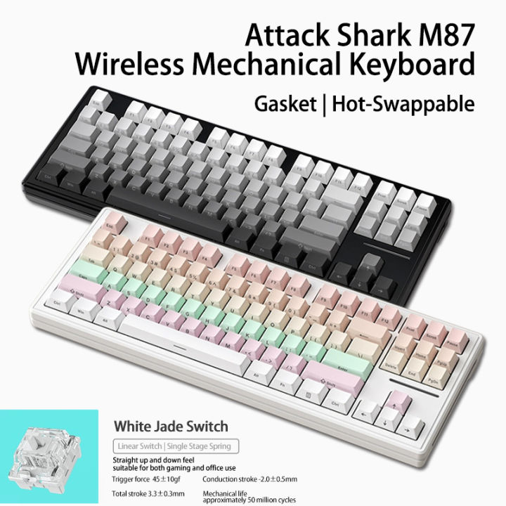 Attack Shark M87 Pro V2 Three-Mode Gaming Mechanical Keyboard Wireless ...