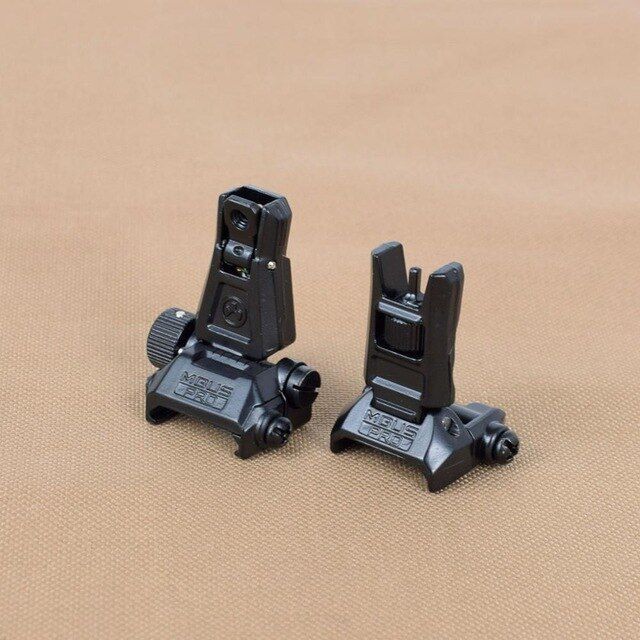 Tactical Metal Mbus Pro Sight Flip-up Front Rear Sight Set For M4 Ar15 ...