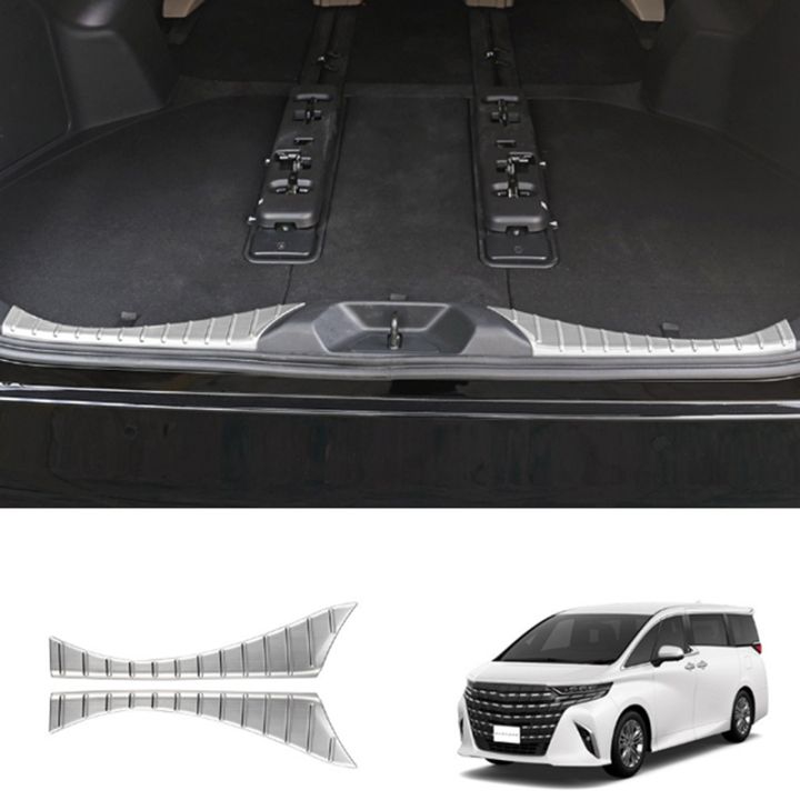 For Alphard 40 Series 2023+ Car Rear Guards Stainless Steel Trunk Sill ...