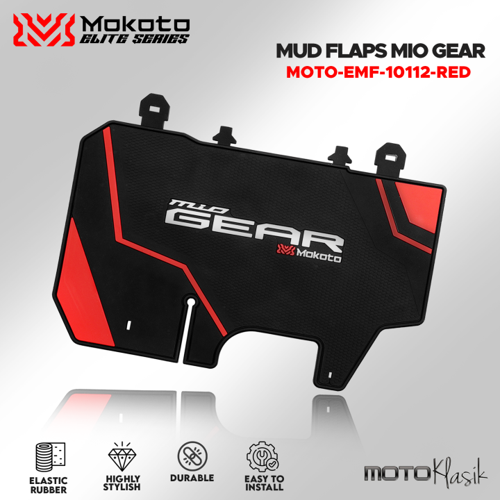 MOKOTO ELITE SERIES YAMAHA MIO GEAR RUBBER MUD FLAPS / RUBBERIZED MUD ...