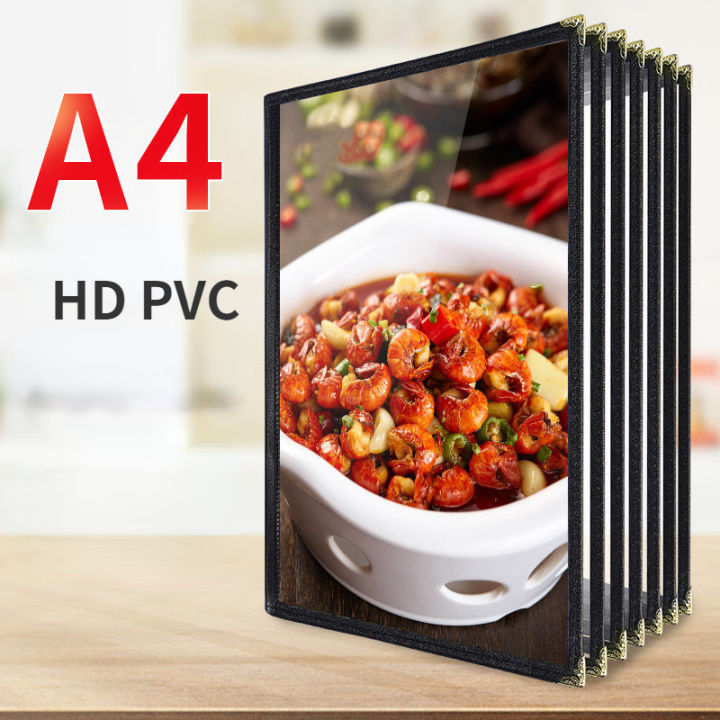 DIY Restaurant A4 Menu Covers | Cafe Transparent Clear Menu Pocket ...
