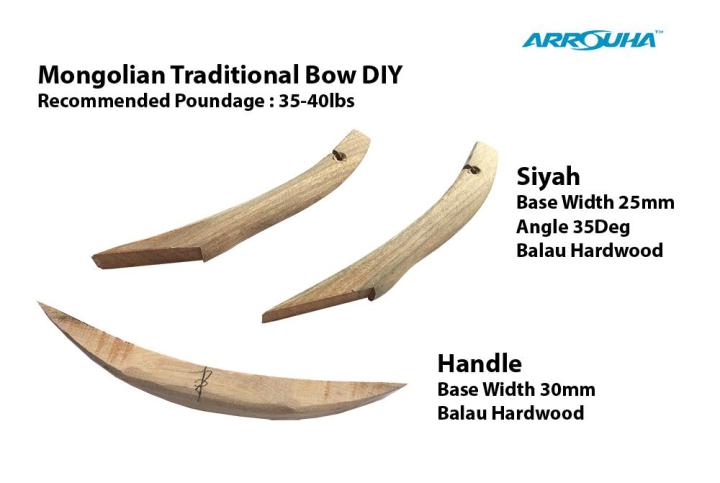 DIY Mongolian Bow Siyah dan Handle for 35-40lbs | Lazada