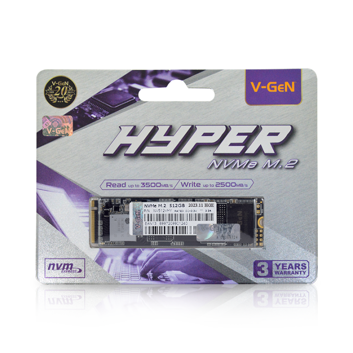 SSD V-GeN Hyper 512GB M.2 NVMe PCIe Gen 3.0 - SSD VGEN 512 GB M2 NVME ...