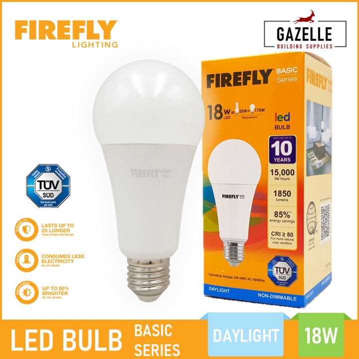 Firefly Basic Series LED Bulb Daylight - 18 Watts | Lazada PH