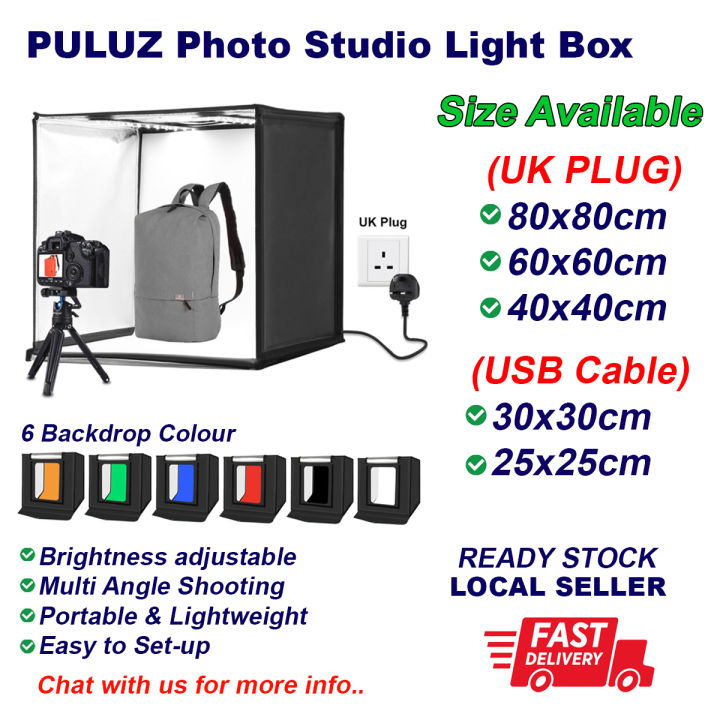[LocalSeller] PULUZ Foldable LED Light Box Photo Studio Photography ...