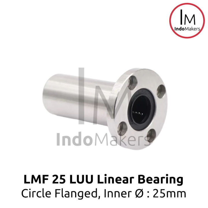 LMF25LUU / LMF 25 LUU Longer Linear Motion Round Flange Bearing ...
