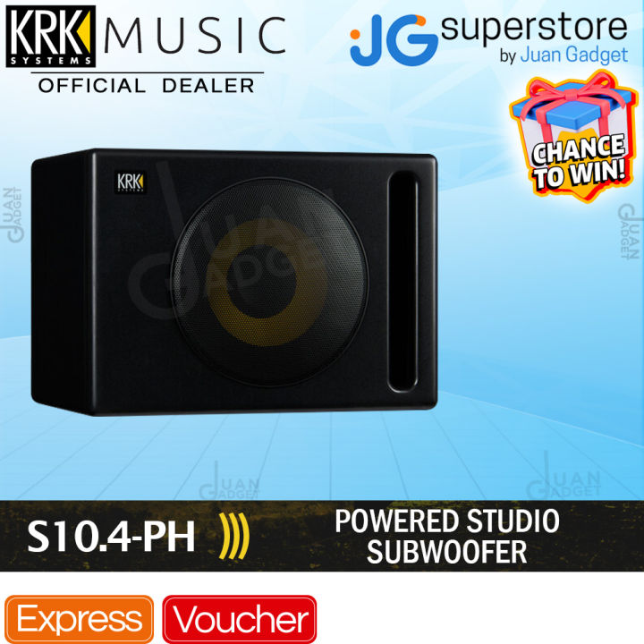 KRK S10.4 Black 10-Inch 160-Watt Powered Recording Studio Subwoofer ...