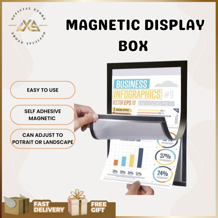 MAGNETIC PHOTO FRAME MULTIFUNCTION WALL DISPLAY BOARD POSTER ...