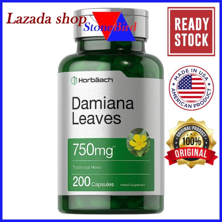 Horbaach Damiana Leaf 750mg 200 capsules | Lazada