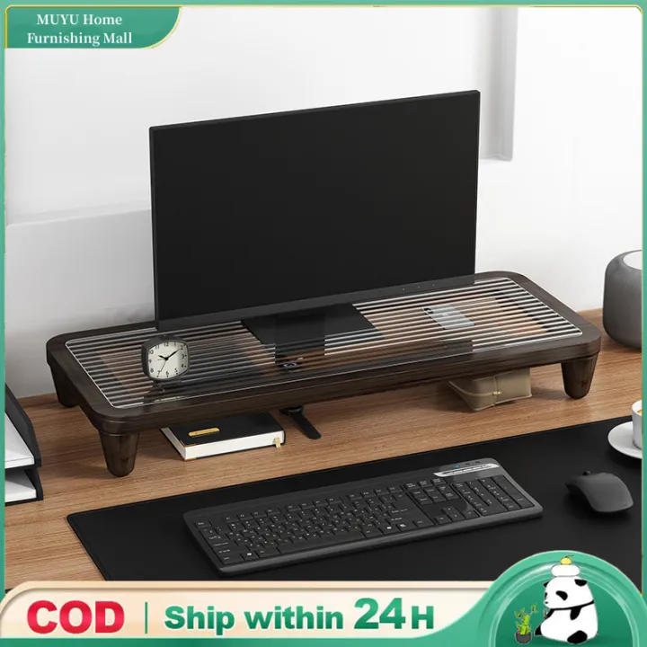 Universal Glass Monitor Stand For Desktop Simple Monitor Mount Desk ...