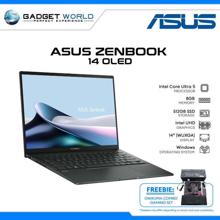 Asus Zenbook 14 OLED 14'' WUXGA Touch Laptop Ultra 5 Intel Evo 8GB ...