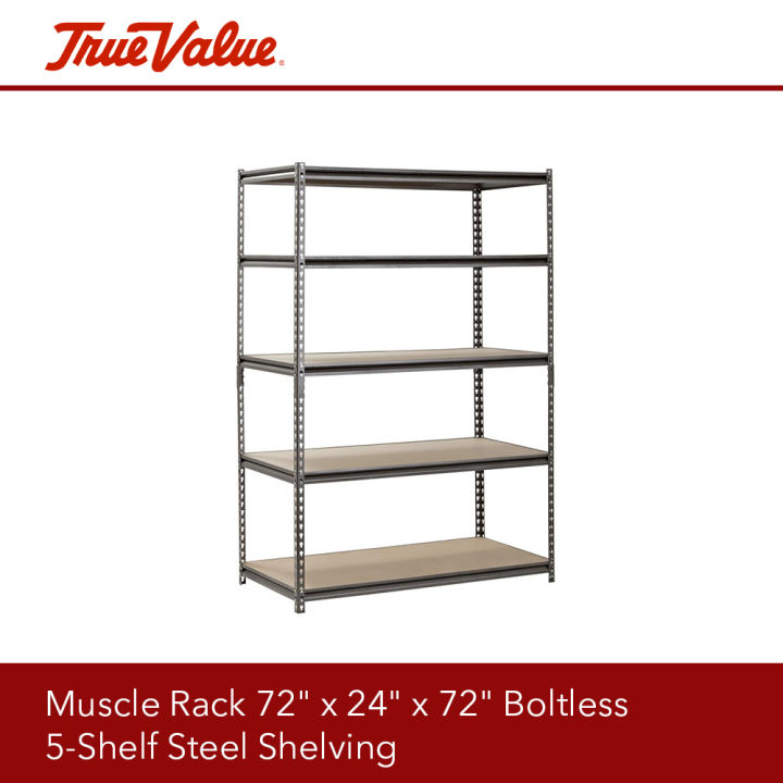 Muscle Rack 72" x 24" x 72" Boltless 5-Shelf Steel Shelving | Lazada PH