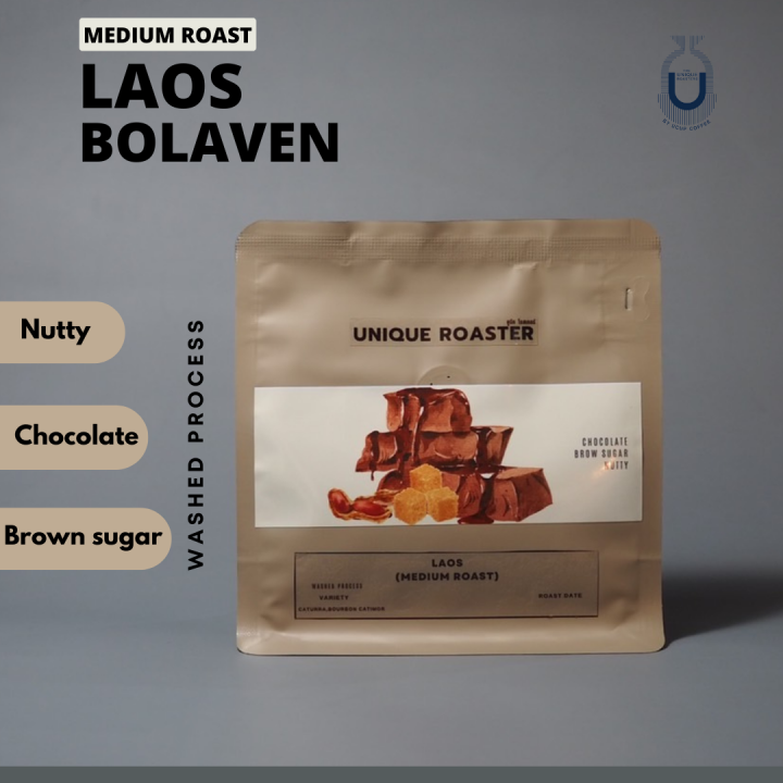 Unique Roaster - เมล็ดกาเเฟ ลาวโบลาเวน คั่วกลาง Laos Bolaven Medium Roast อาราบิก้า 100% (รอบ ...