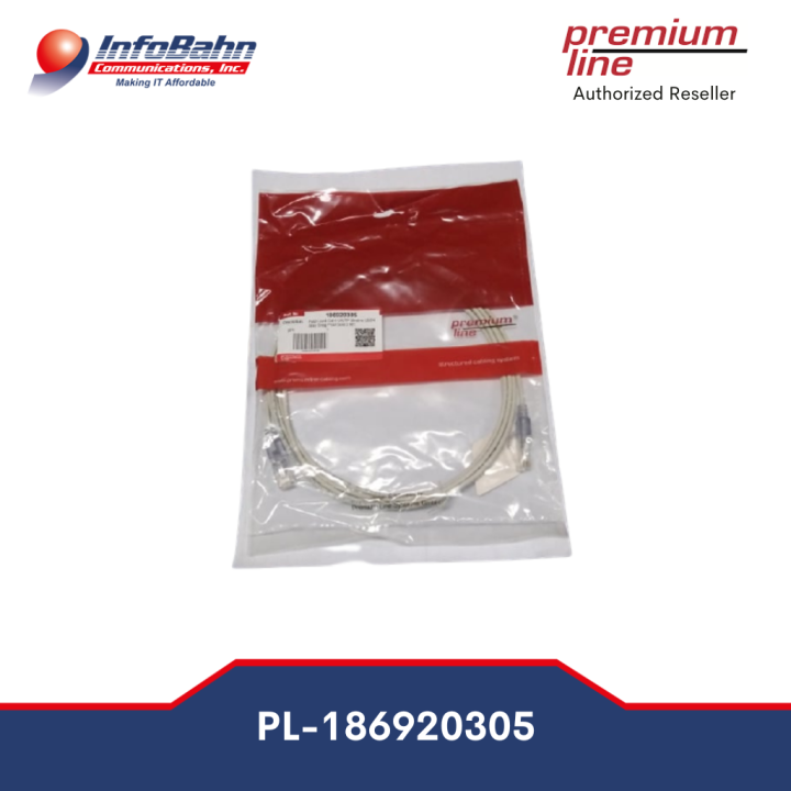 Premium Line Patch cord CAT 6 U/UTP Slimline LSOH Gray Snag Proof boot ...