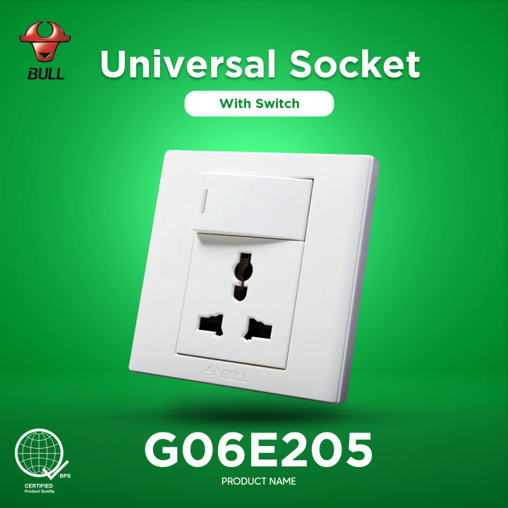 BULL Wall Switch & Combined Socket G06E205 | Lazada PH
