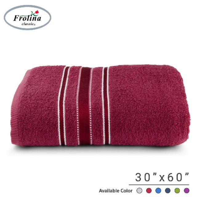 ผ้าขนหนู เช็ดตัว Frolina 30x60 | Lazada.co.th