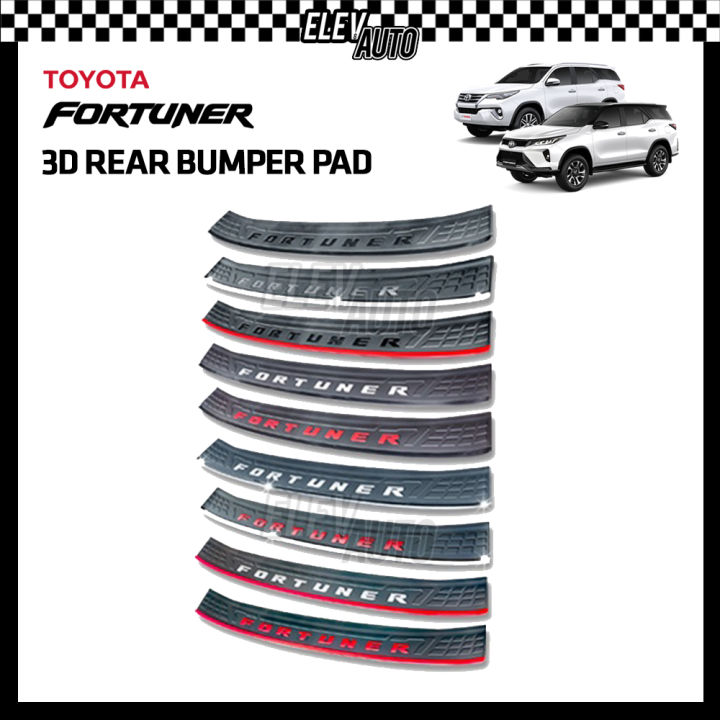 Toyota Fortuner 2016 - 2024 3D Rear Bumper Pad Guard Protector Toyota ...