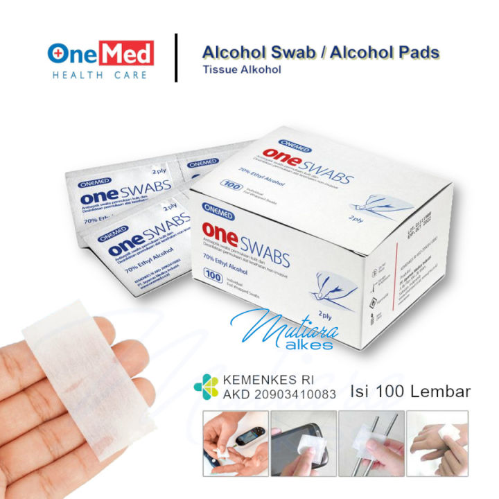 Alcohol Swab ONEMED - Alcohol Pads - Tissue Alkohol | Lazada Indonesia
