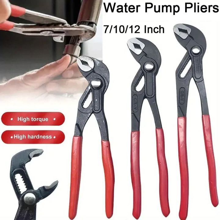YIDIA 7/10/12 Inch Quick Adjustment Water Pump Pliers Large Opening ...