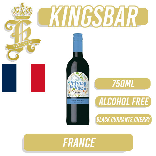 Vive La Vie Merlot Rouge Red Wine 750ml (Alcohol Free) | Lazada Singapore
