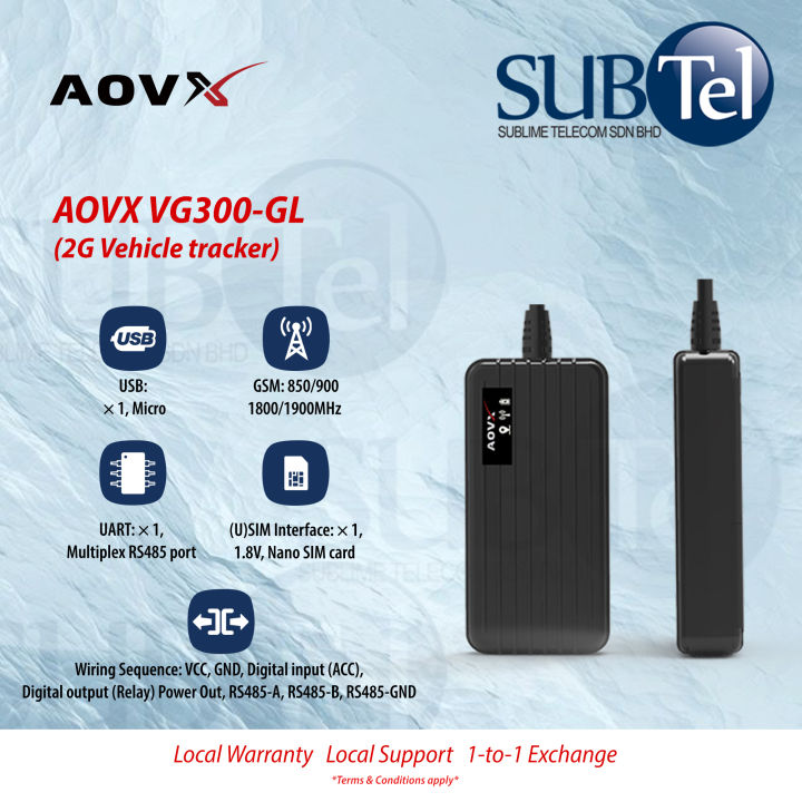 CLEARANCE AOVX VG300-GL 2G Vehicle tracker with GNSS Bluetooth | Lazada