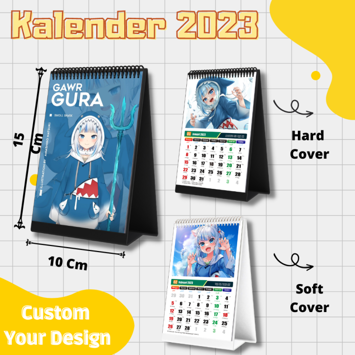 calendar / kalender meja 2024 vtuber hololive gwar gura | Lazada Indonesia
