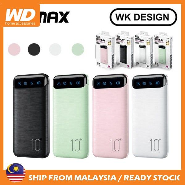 WK Design Remax 10000mAh 20000mAh LED Display Dual USB 2.1A Output ...