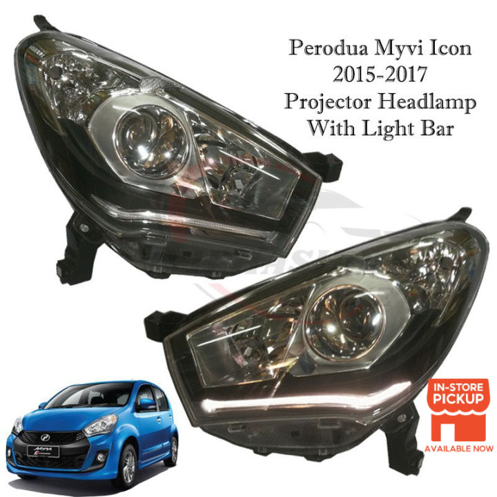 PERODUA MYVI ICON SE 1.5 2015 - 2017 HEAD LAMP / LAMPU DEPAN ( LED ...