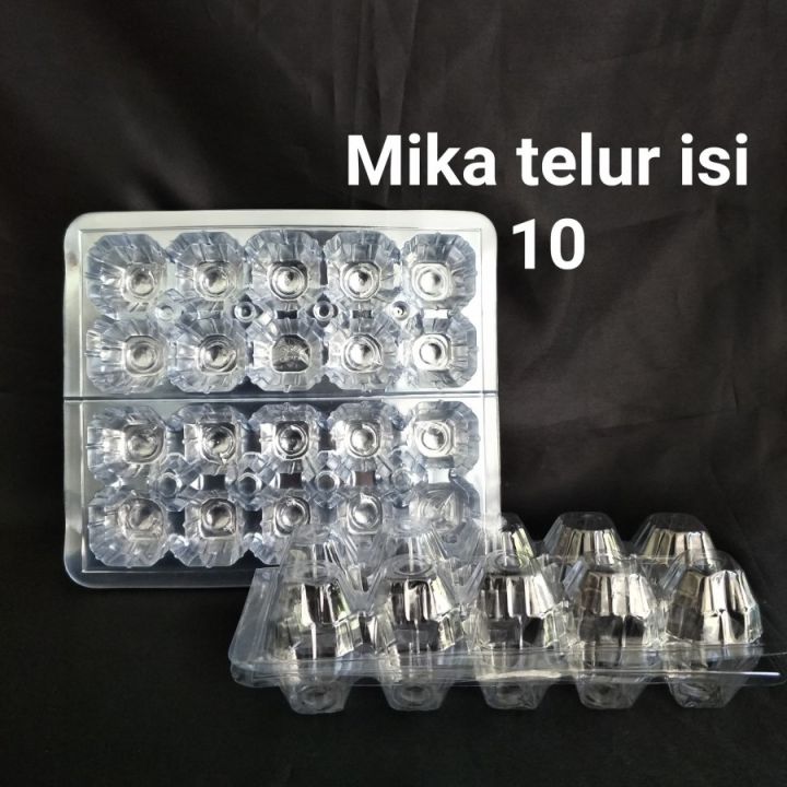 Mika telur isi 10 mika plastik isi 50 pcs | Lazada Indonesia