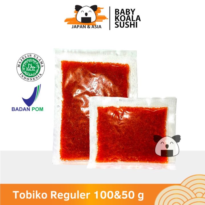 TOBIKO Reguler Orange 50 g & 100 g Halal │ Telur Ikan Terbang Oren ...