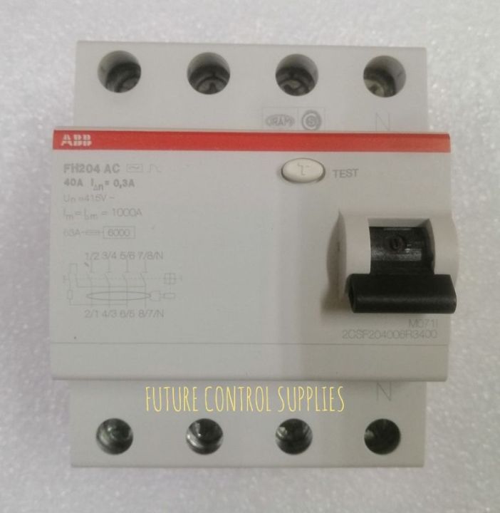 ABB FH204 AC-40/0,3 RCCB/ELCB 4 Poles 30mA | Lazada
