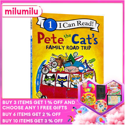 milumilu Pete The Cat’s Family Road Trip Original English Picture Book ...