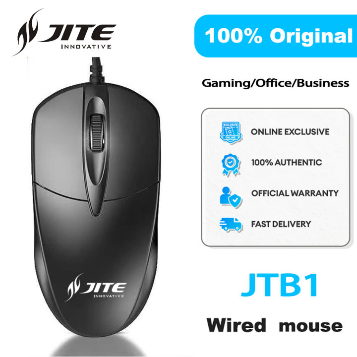 Jite B1 Wired USB Mouse 1000 DPI Optical Tracking Plug and Play Mouse ...