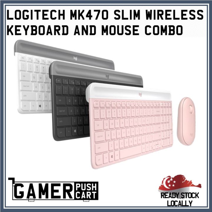 Logitech MK470 Slim Wireless Keyboard and Mouse Combo - Low Profile ...